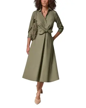 DONNA KARAN WEEKEND Cotton Stretch Shirtdress