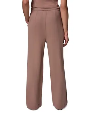 DONNA KARAN WEEKEND High Rise Wide Leg Cotton Pants