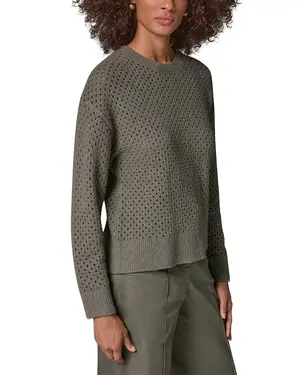 DONNA KARAN WEEKEND Open Work Oversized Sweater