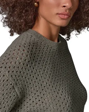DONNA KARAN WEEKEND Open Work Oversized Sweater