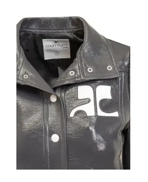 COURREGES Courrèges Vinyl Collared Button-up Jacket