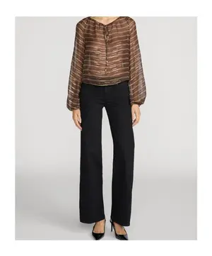 FRAME Le Slim Palazzo Jeans - Black