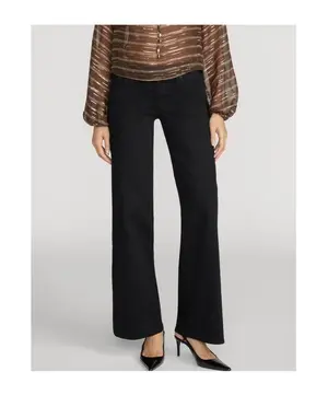 FRAME Le Slim Palazzo Jeans - Black