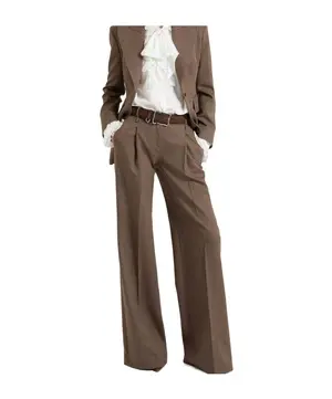 Ermanno Scervino Single-breasted Jacket In Fresco Wool Resca Pattern Yarn-dyed