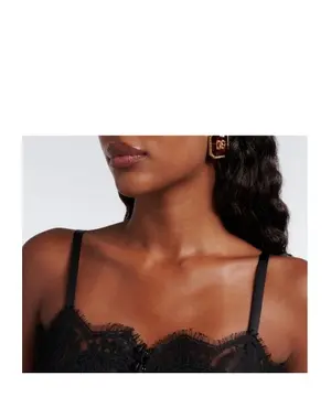 Dolce & Gabbana Lace-trimmed Silk And Cotton-blend Romper