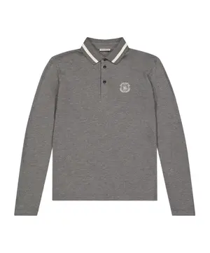 Dolce & Gabbana Long-sleeve Polo Shirt With Crest Embroidery