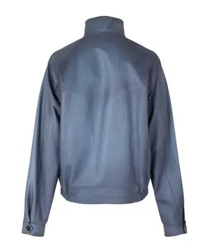 Miu Miu Standcollar Faded Leather Jacket