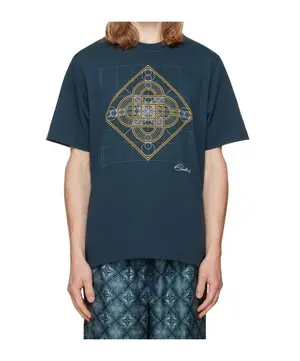 Casablanca Graphic-print T-shirt - Navy