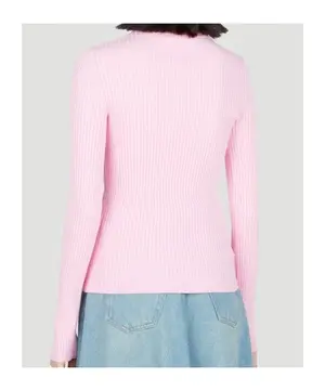 COURREGES Courrèges Logo Embroidered Turtleneck Jumper