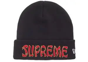 Supreme New Era Action Beanie - Black