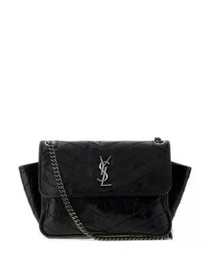 Saint Laurent Niki Chevron-quilted Leather Shoulder Bag