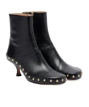 Chloé Junie Studded Leather Ankle Boots