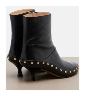 Chloé Junie Studded Leather Ankle Boots