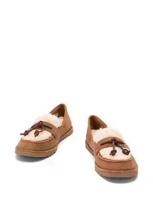 UGG Zora Shearling-trim Suede Loafers