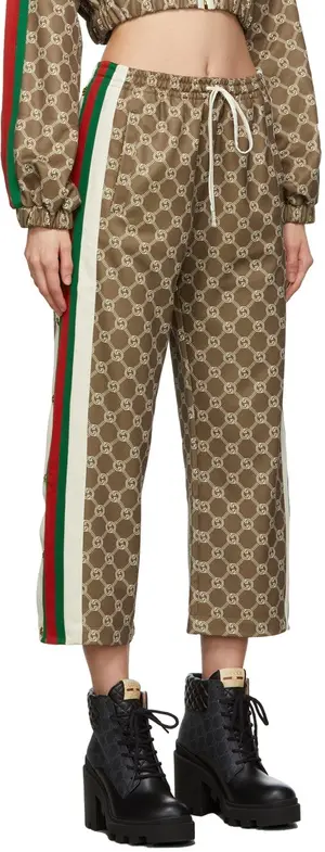 Gucci Interlocking G Snap Buttoned Jogging Pants