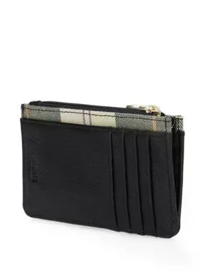 Barbour Alder Tartan-panel Leather Wallet