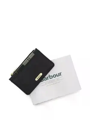 Barbour Alder Tartan-panel Leather Wallet