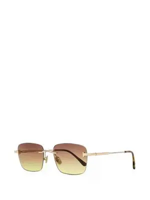 TOM FORD Jake Rimless Rectangle-frame Sunglasses