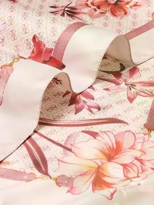 Guess Floral-print Scarf - Pink