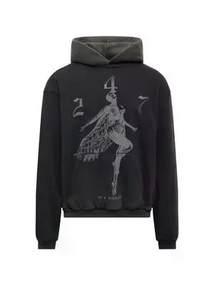 REPRESENT 247 Fallen Angel Graphic-print Hoodie - Black