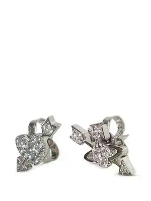 VIVIENNE WESTWOOD Orb Heart-motif Earrings - Silver