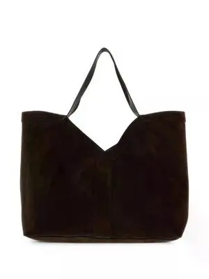 Saint Laurent Large Y-shaped Suede Tote Bag - Brown