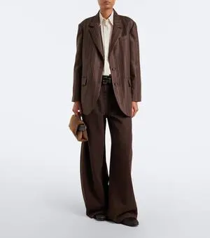 Brunello Cucinelli Monili Wide-leg Jeans - Brown
