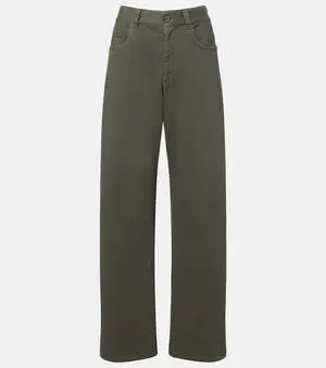 Brunello Cucinelli Monili Wide-leg Jeans Green