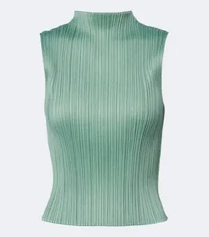 Issey Miyake Monthly Colors: August Pleated Top - Green