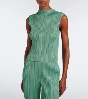 Issey Miyake August Pleated Top - Green