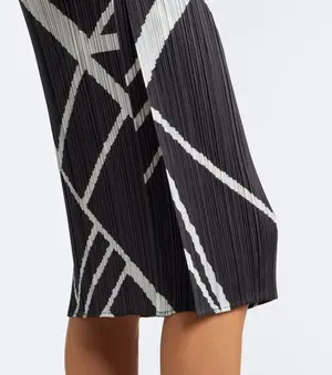 Issey Miyake Fold Line Pleated Midi Dress