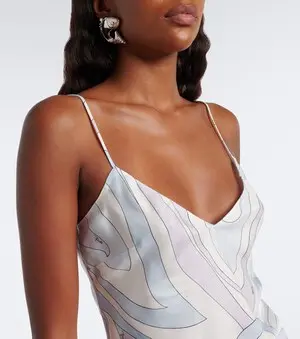 Emilio Pucci Iride Silk Twill Top