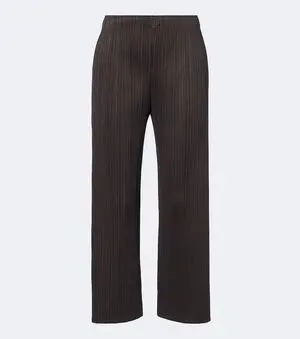 Issey Miyake Monthly Colors: August Pleated Wide-leg Pants - Grey