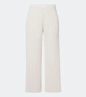 Issey Miyake Monthly Colors: August Pleated Wide-leg Pants - White