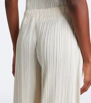 Issey Miyake Monthly Colors: August Pleated Wide-leg Pants - White