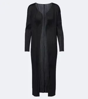 Issey Miyake Basics Pleated Cardigan - Black