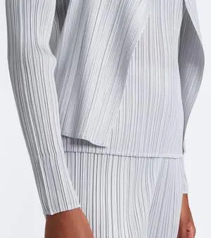 Issey Miyake Basics Pleated Cardigan - Grey