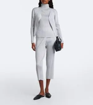Issey Miyake Basics Pleated Cardigan - Grey