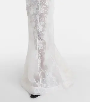 Alexander McQueen Sheer Silk Lace Gown