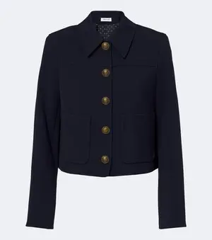 Veronica Beard Turnell Cropped Jacket - Blue