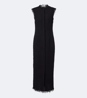 THE ROW Lana Cotton-blend Tweed Midi Dress