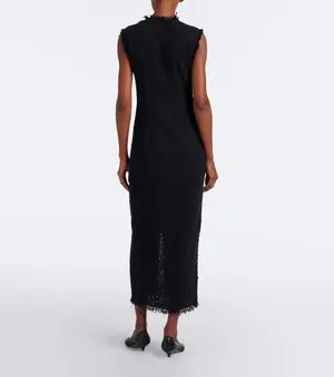 THE ROW Lana Cotton-blend Tweed Midi Dress