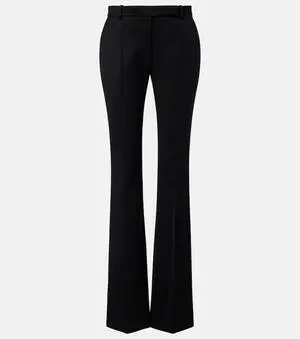 Alexander McQueen Wool Flared Pants Black