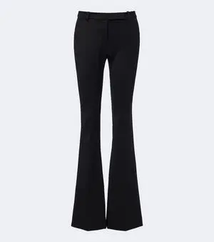Alexander McQueen Wool Flared Pants - Black