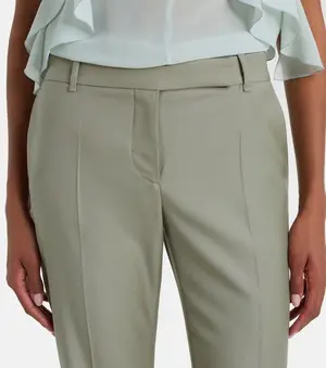 Alexander McQueen Wool Flared Pants - Green