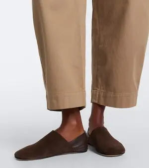 Vince Cropped Cotton Twill Barrel-leg Pants
