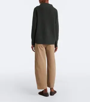 Vince Cropped Cotton Twill Barrel-leg Pants
