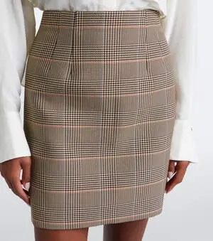 Veronica Beard Roman Houndstooth Miniskirt