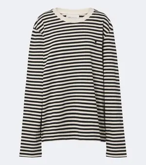AMI Paris De Coeur Striped Cotton T-shirt