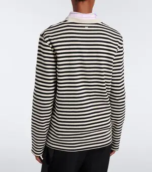 AMI Paris De Coeur Striped Cotton T-shirt